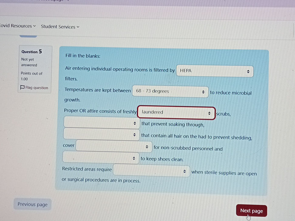 Fill in the blanks: Air entering individual | StudyX