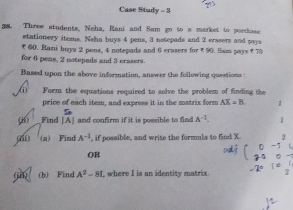 38. Three students, Neha, Rani and Sam go to | StudyX