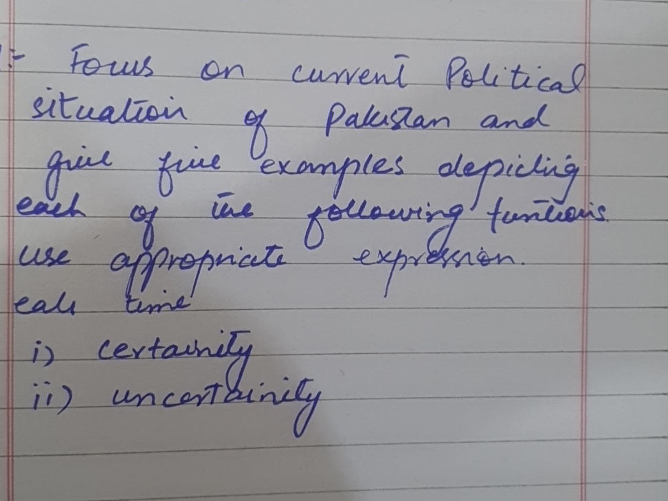 - Focus on current Political situation of | StudyX