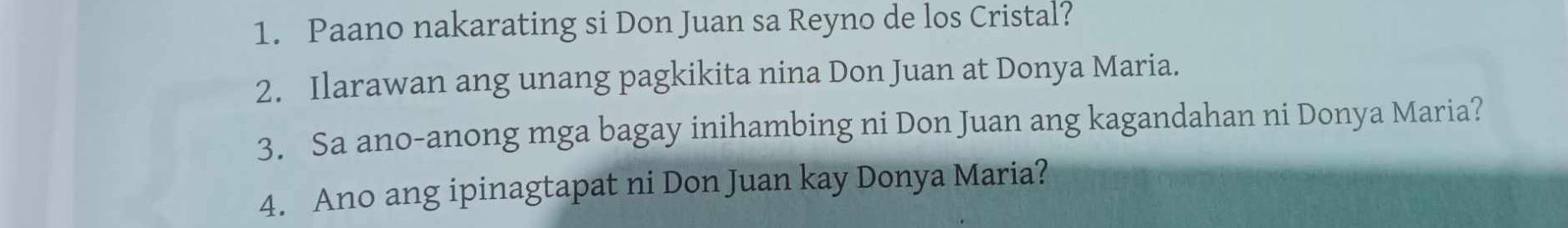 1. Paano nakarating si Don Juan sa Reyno de | StudyX
