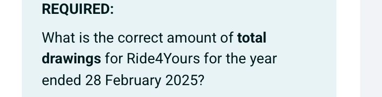 REQUIRED: What is the correct amount of | StudyX