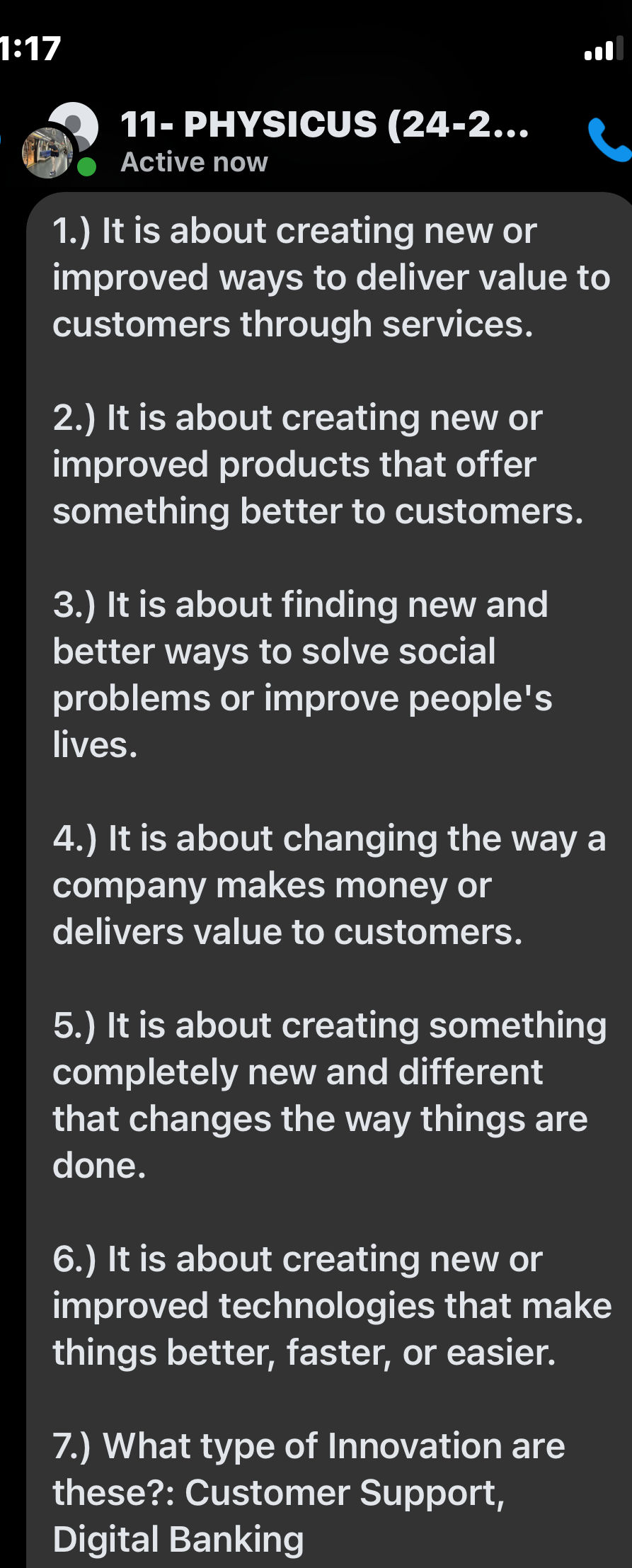 1.) It is about creating new or improved | StudyX
