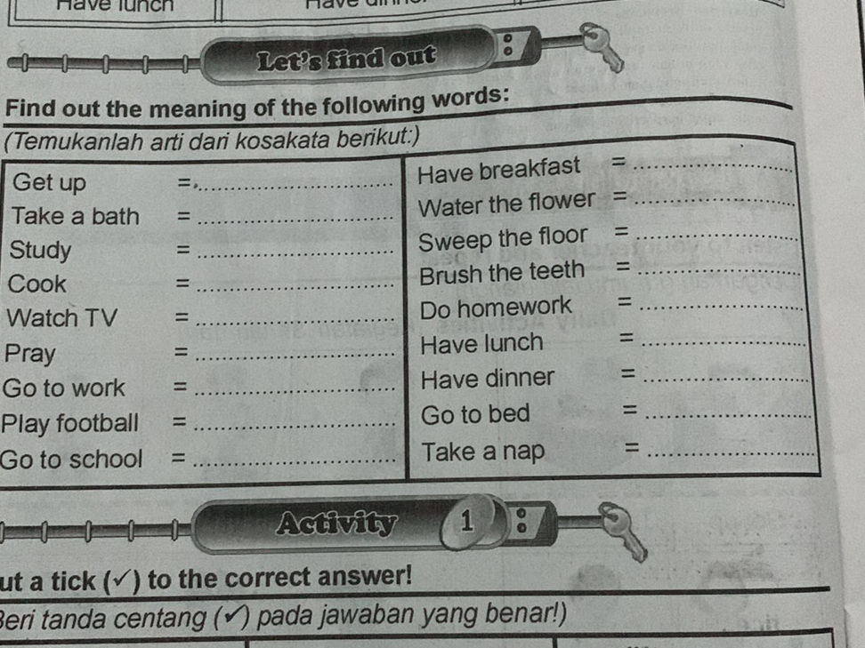 Find out the meaning of the following words: | StudyX