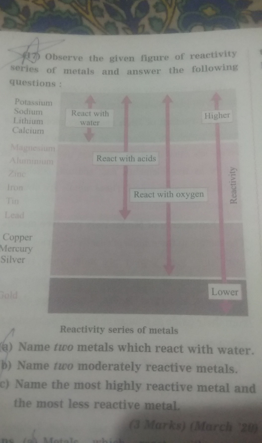 Observe the given figure of reactivity | StudyX
