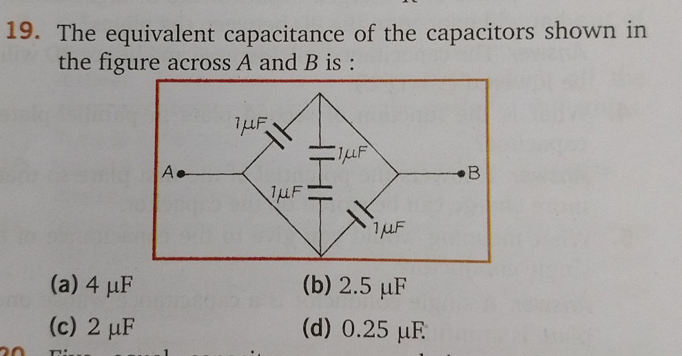 19. The equivalent capacitance of the | StudyX