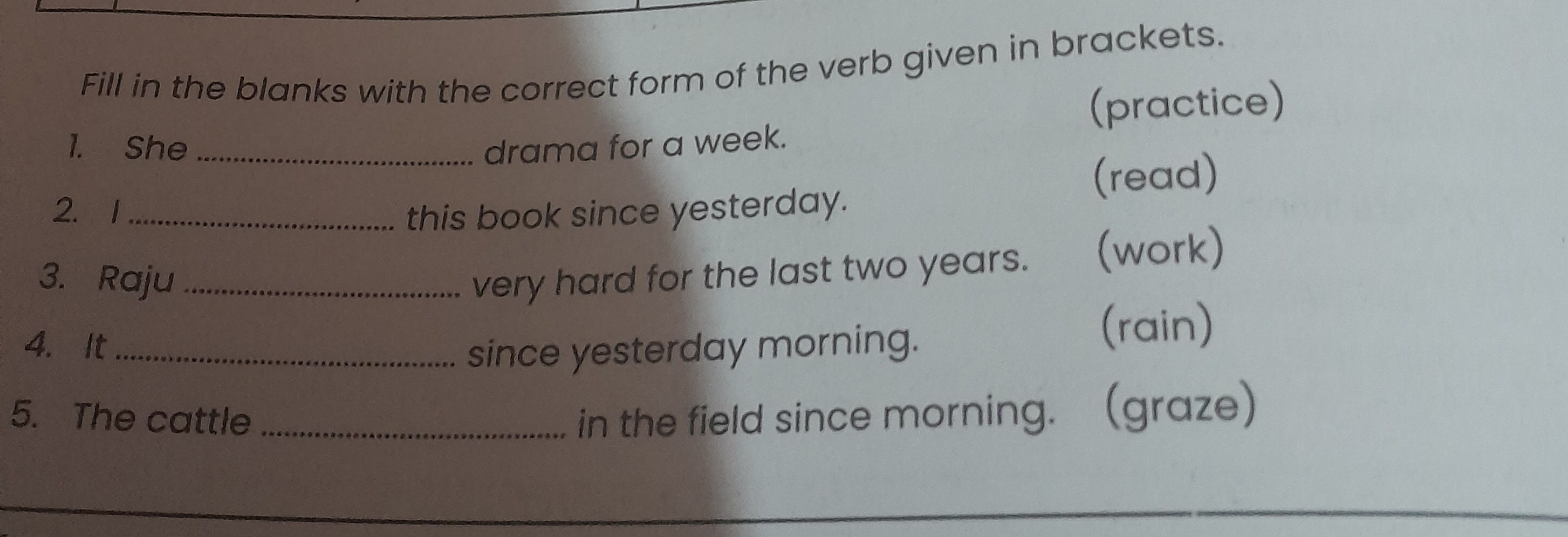 Fill in the blanks with the correct form of | StudyX