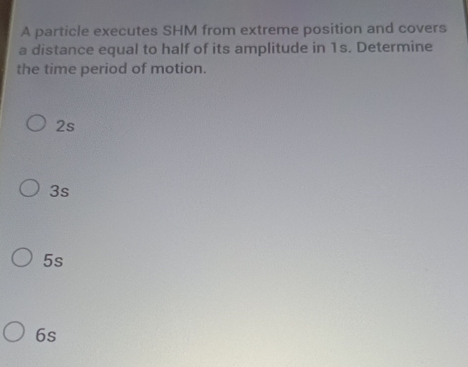 A particle executes SHM from extreme | StudyX