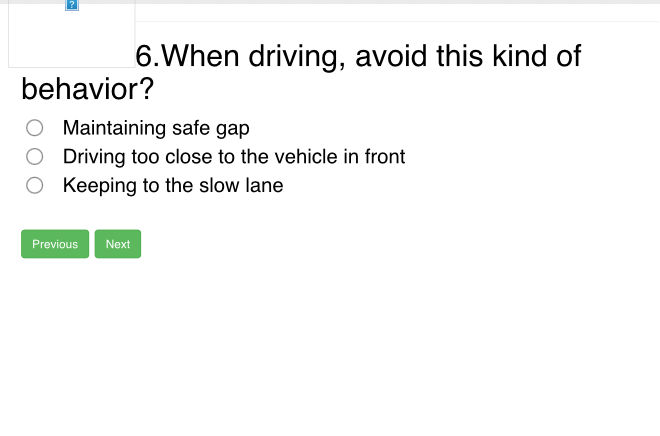 6. When driving, avoid this kind of | StudyX