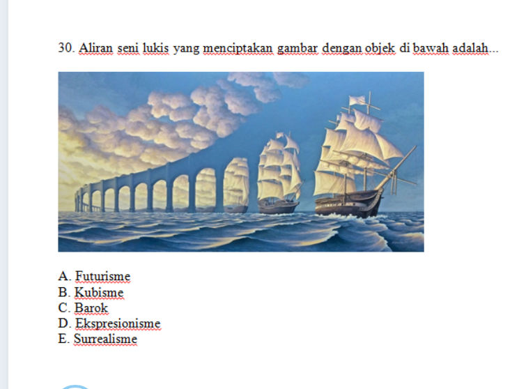 30. Aliran seni lukis yang menciptakan | StudyX