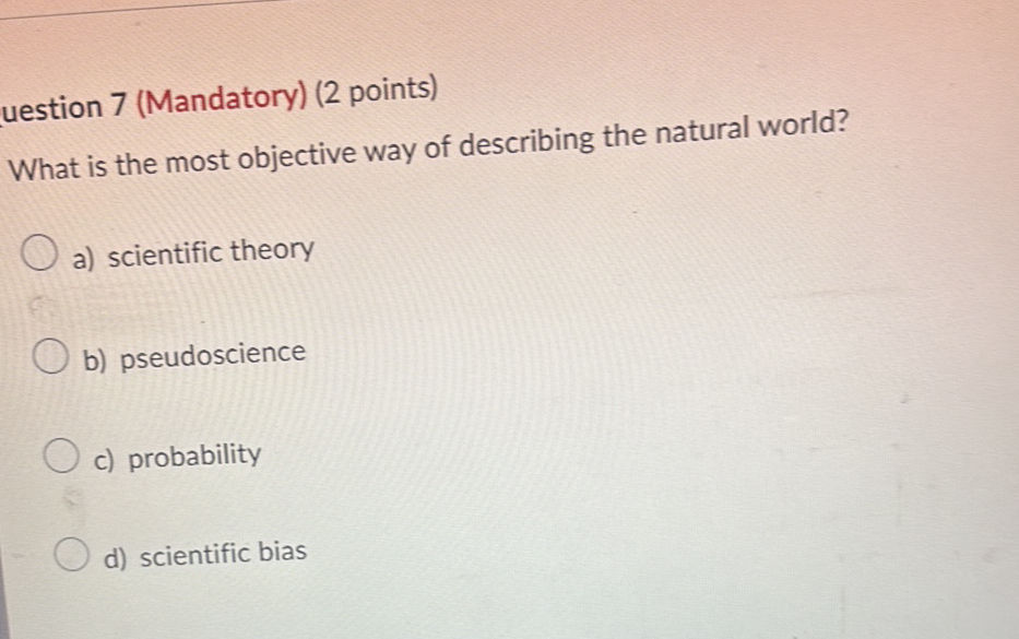 What is the most objective way of describing | StudyX