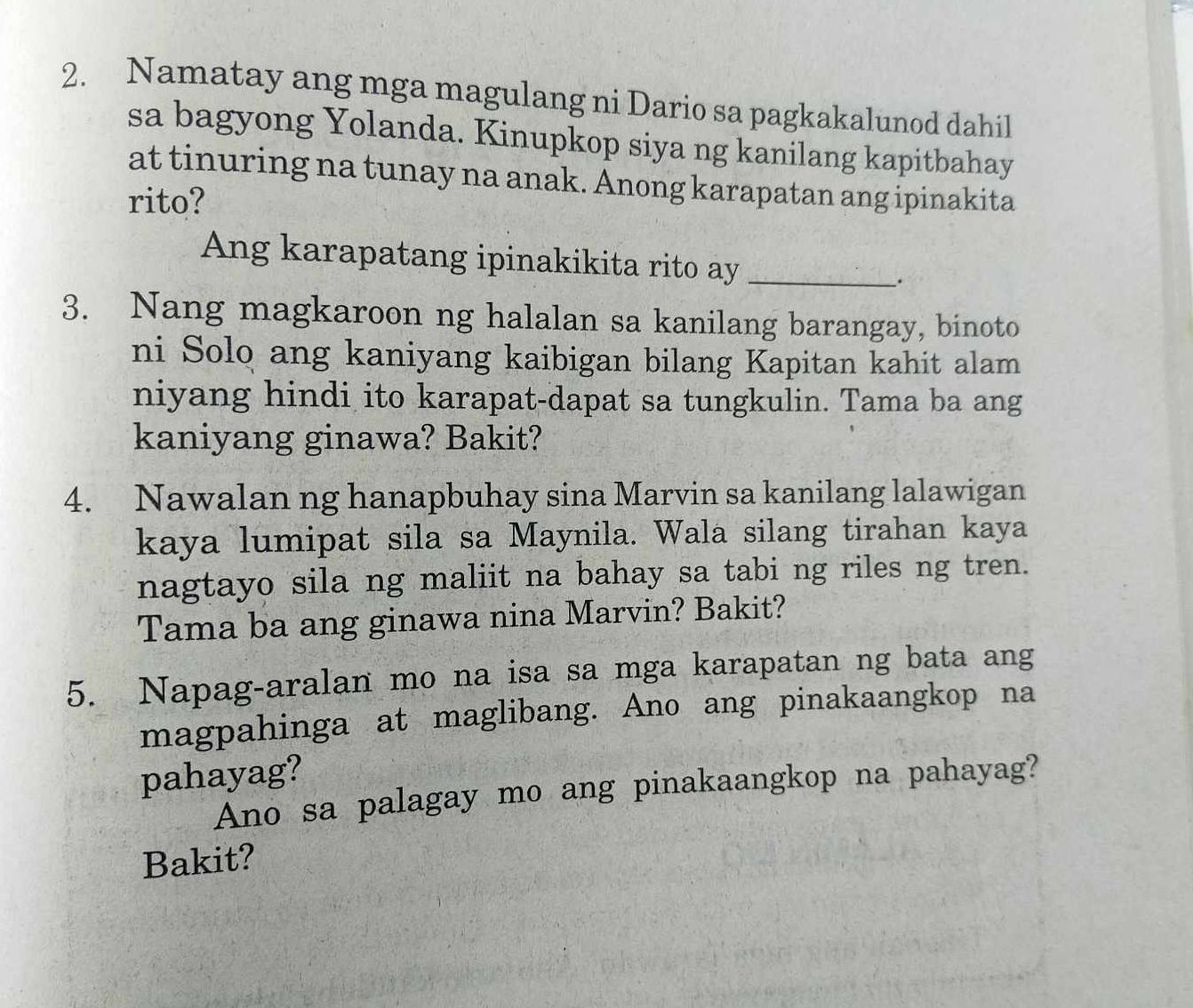 2. Namatay ang mga magulang ni Dario sa | StudyX