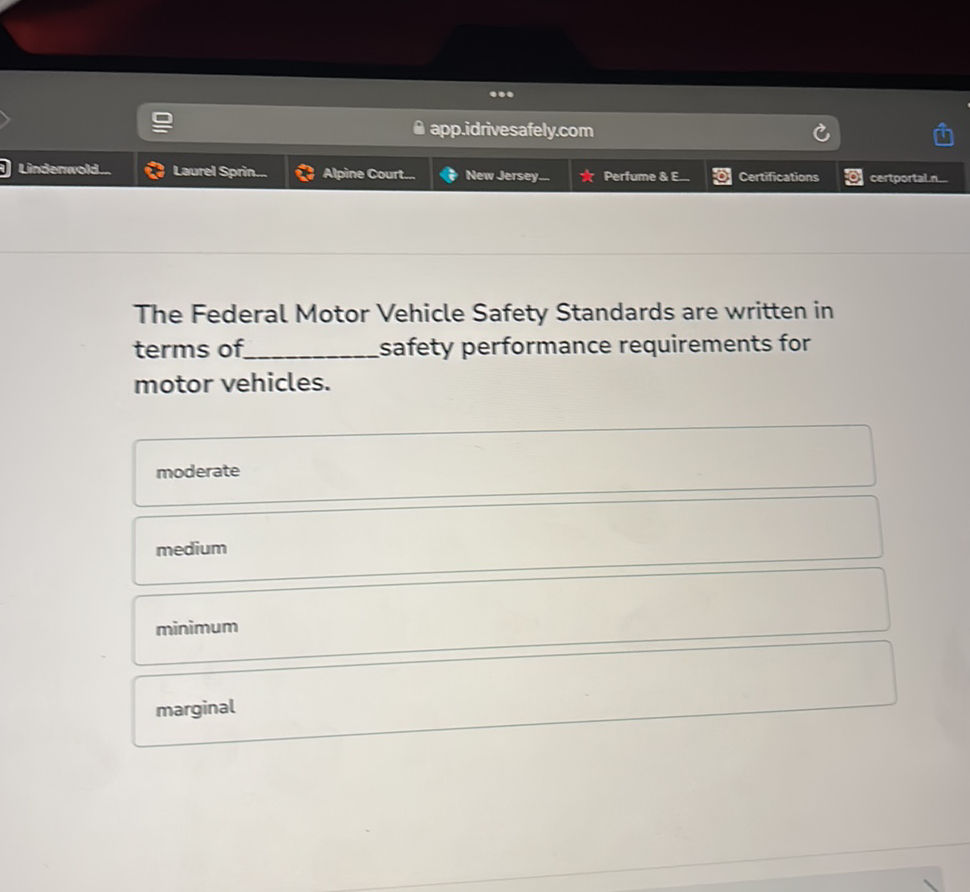 The Federal Motor Vehicle Safety Standards | StudyX