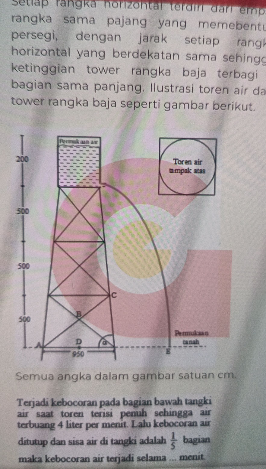 Setiap rangka horizontal terdiri dari empat | StudyX