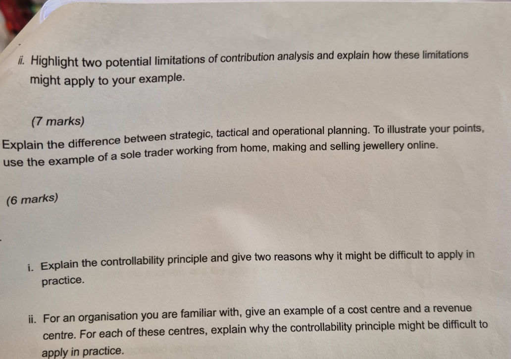ii. Highlight two potential limitations of | StudyX