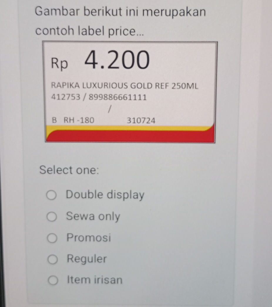 Gambar berikut ini merupakan contoh label | StudyX