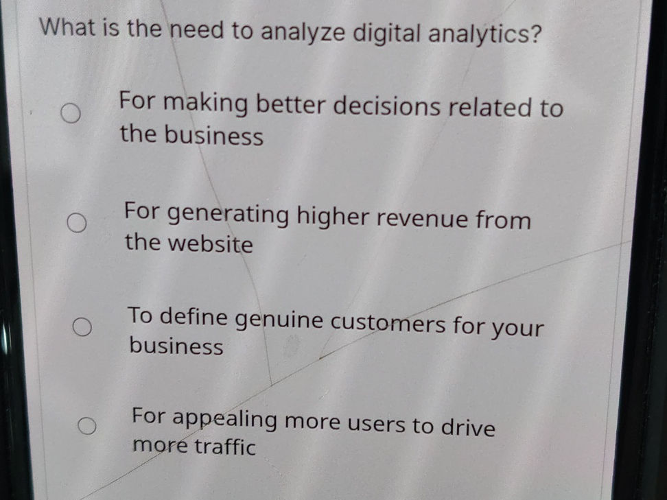 What is the need to analyze digital | StudyX