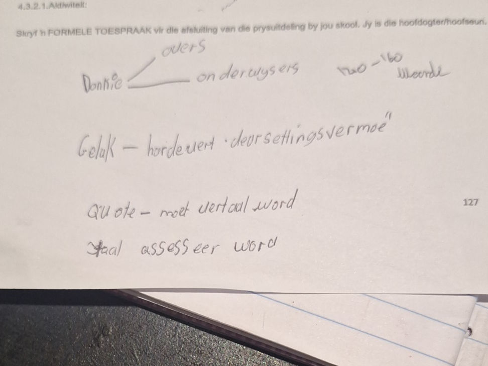 4.3.2.1. Aktiwiteit: Skryf 'n FORMELE | StudyX