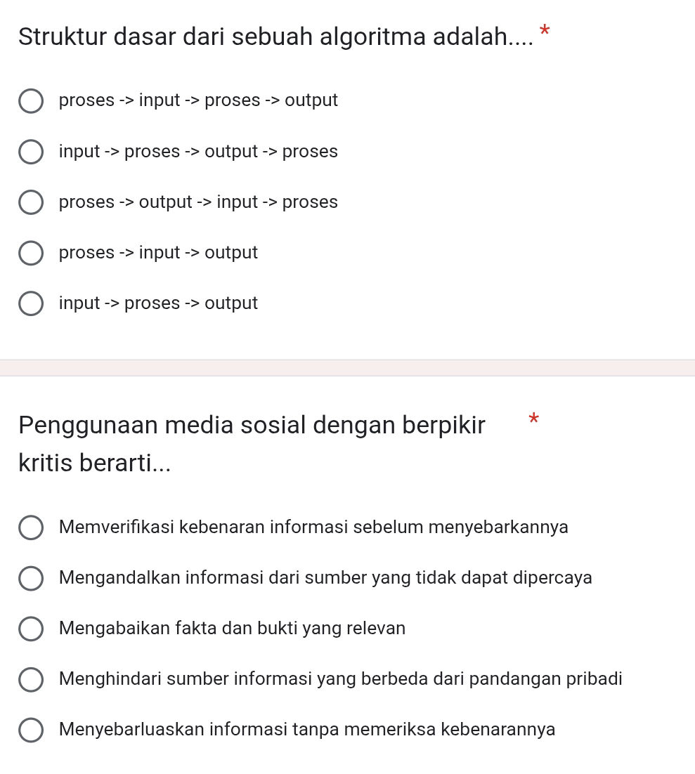 Struktur dasar dari sebuah algoritma | StudyX
