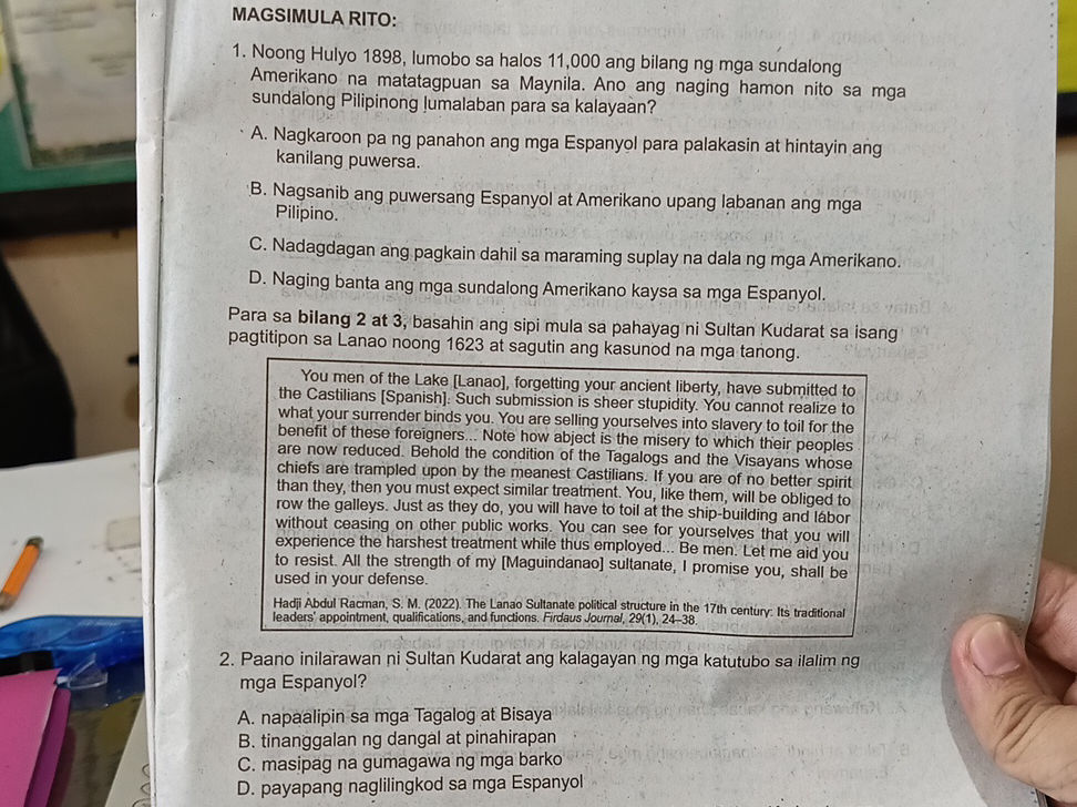 1. Noong Hulyo 1898, lumobo sa halos 11,000 | StudyX