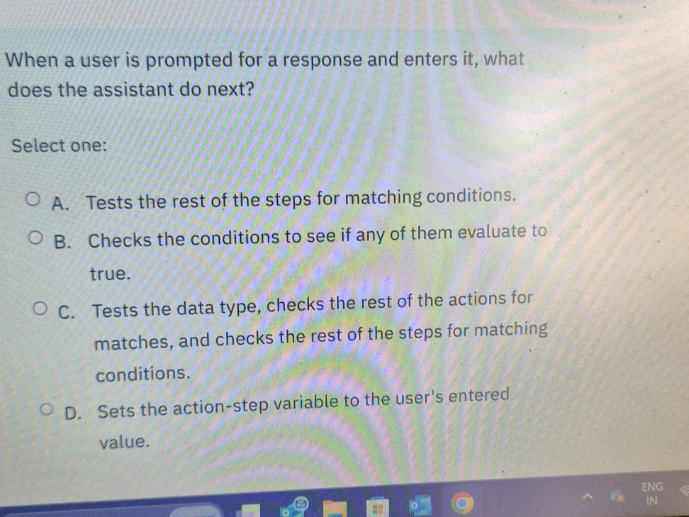 When a user is prompted for a response and | StudyX