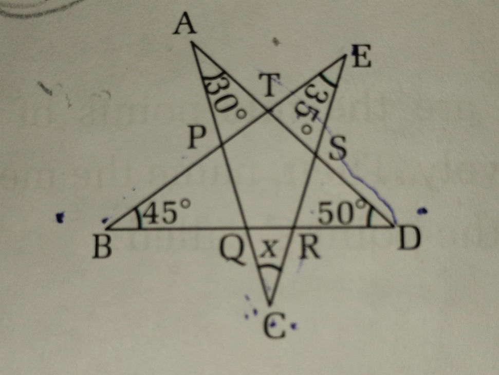 The image shows a star shape with several | StudyX