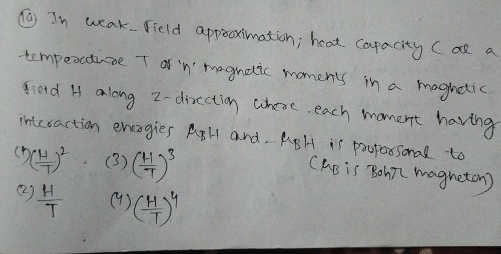 (10) In weak-field approximation; heat | StudyX