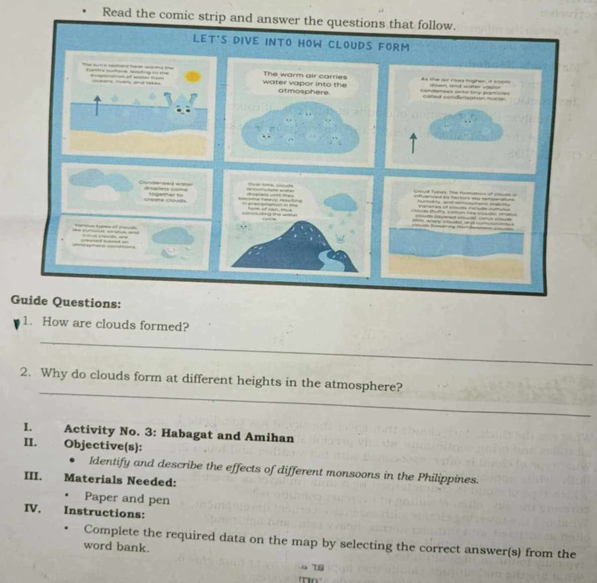 1. How are clouds formed? 2. Why do clouds | StudyX