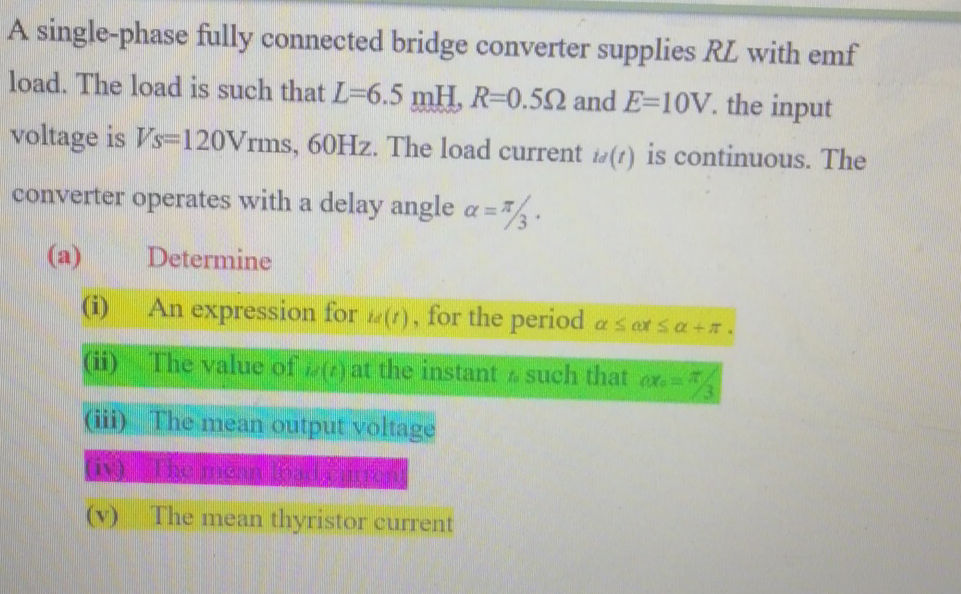 A single-phase fully connected bridge | StudyX