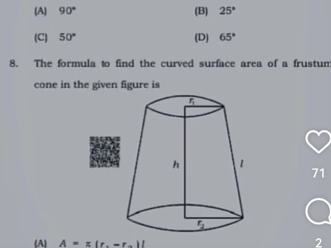 8. The formula to find the curved surface | StudyX