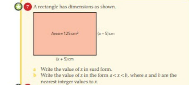 7 A rectangle has dimensions as shown. Area | StudyX