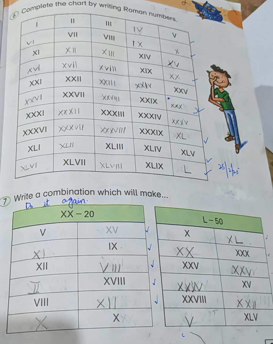 6 Complete the chart by writing Roman | StudyX