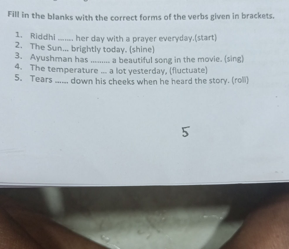 Fill in the blanks with the correct forms of | StudyX