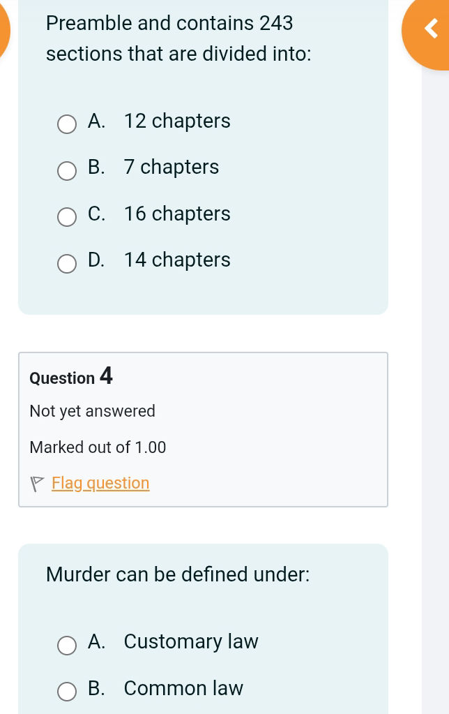 Preamble and contains 243 sections that are | StudyX