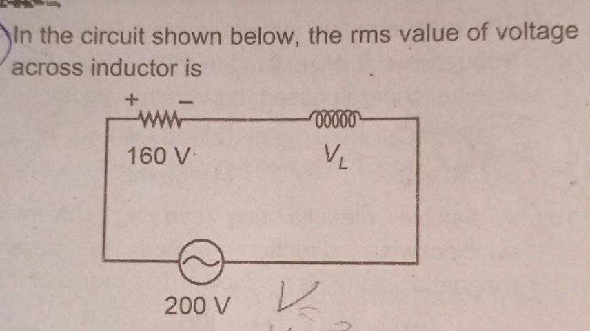 In the circuit shown below, the rms value of | StudyX