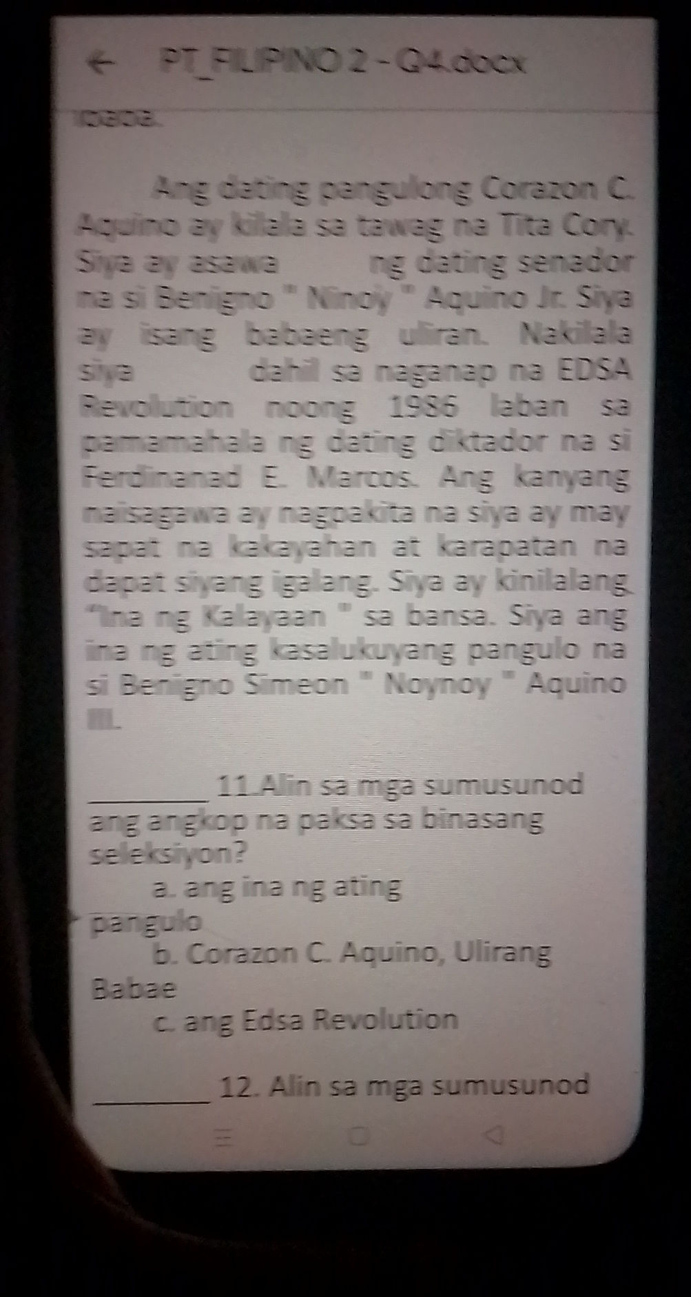 11. Alin sa mga sumusunod ang angkop na | StudyX