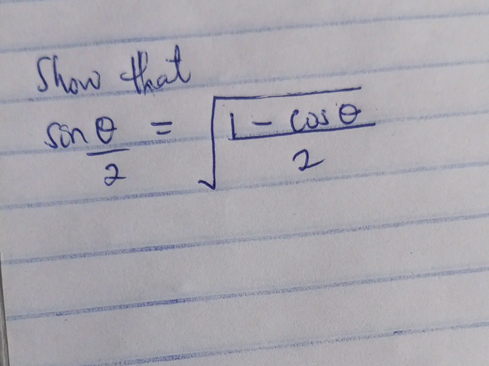 Show that $ { }{2} = { {1 - }{2}}$ | StudyX