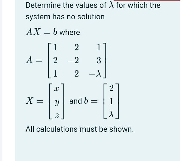 Determine the values of $ $ for which the | StudyX