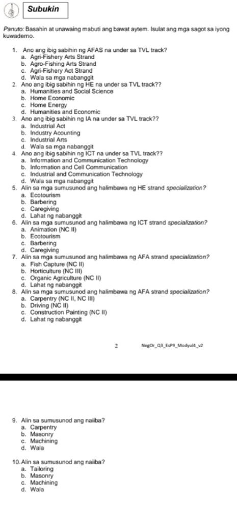1. Ano ang ibig sabihin ng AFAS na under sa | StudyX