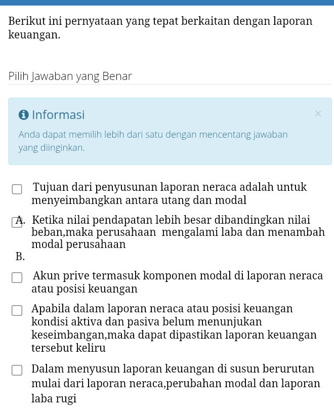 Berikut ini pernyataan yang tepat berkaitan | StudyX
