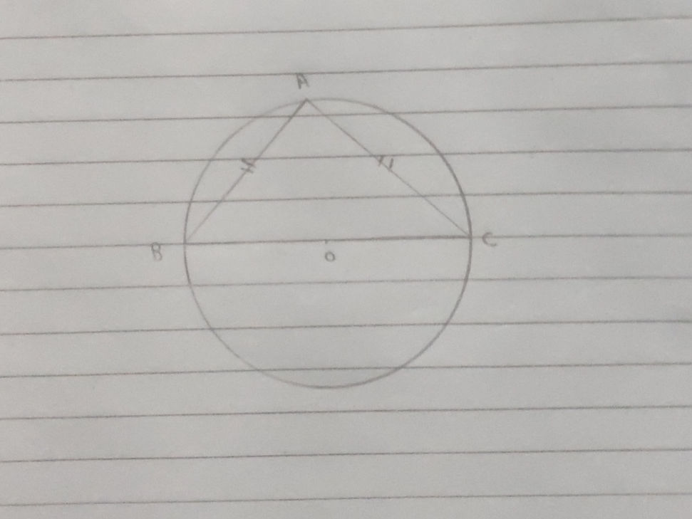 The image shows a circle with center O. | StudyX