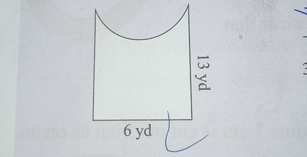 The image shows a shape with a curved top, a | StudyX