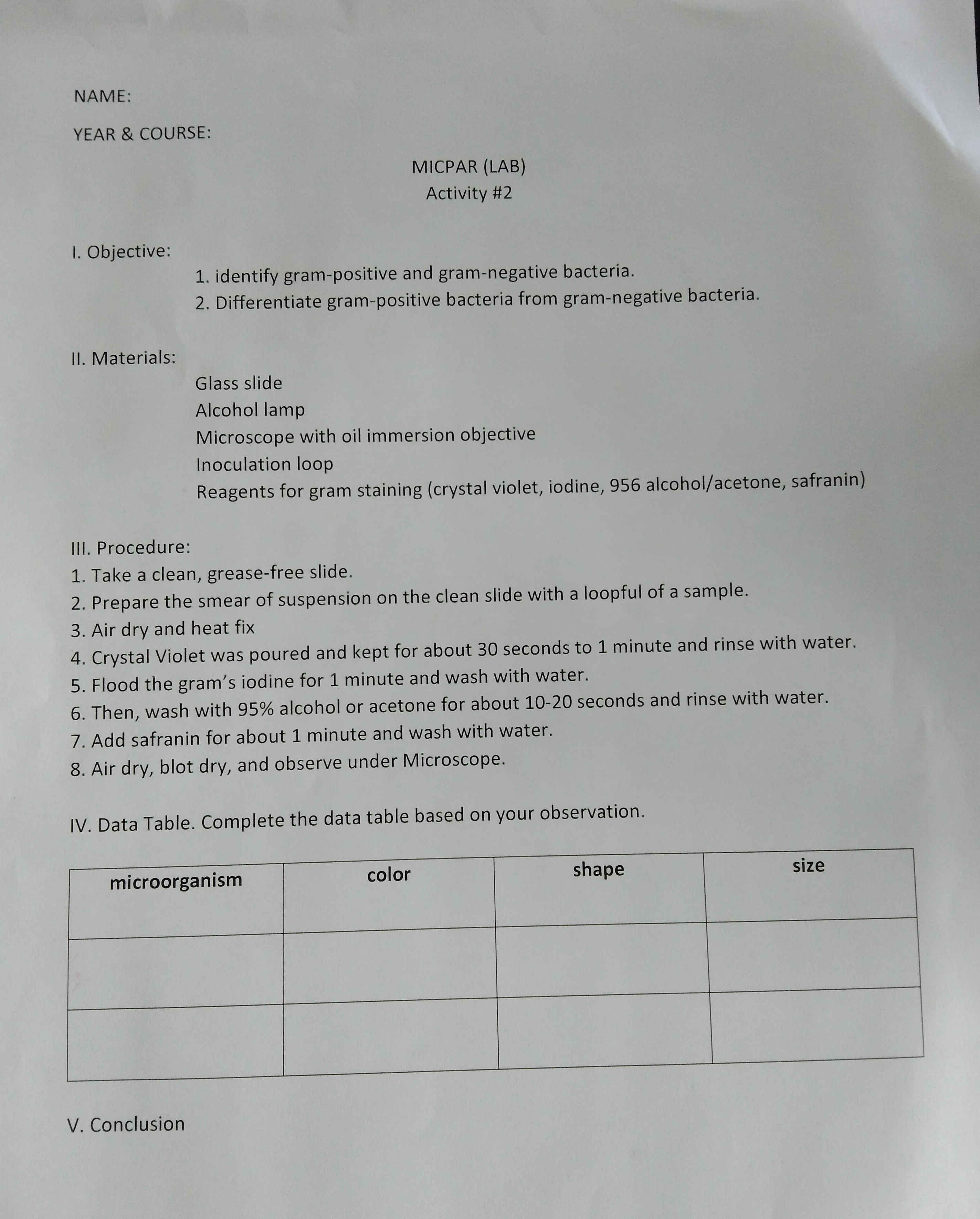 IV. Data Table. Complete the data table | StudyX