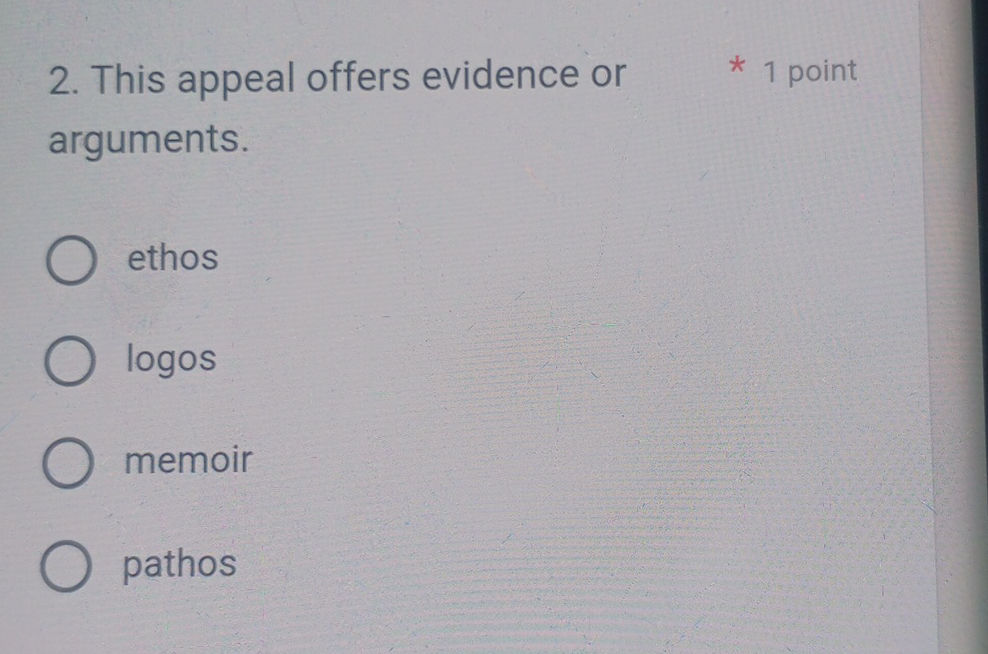 2. This appeal offers evidence or arguments. | StudyX