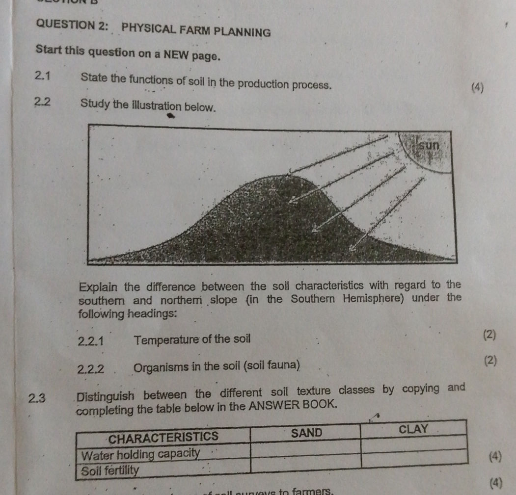2.1 State the functions of soil in the | StudyX
