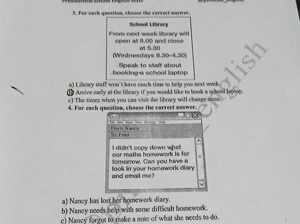 3. For each question, choose the correct | StudyX