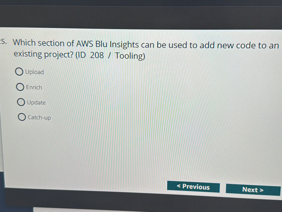 25. Which section of AWS Blu Insights can be | StudyX