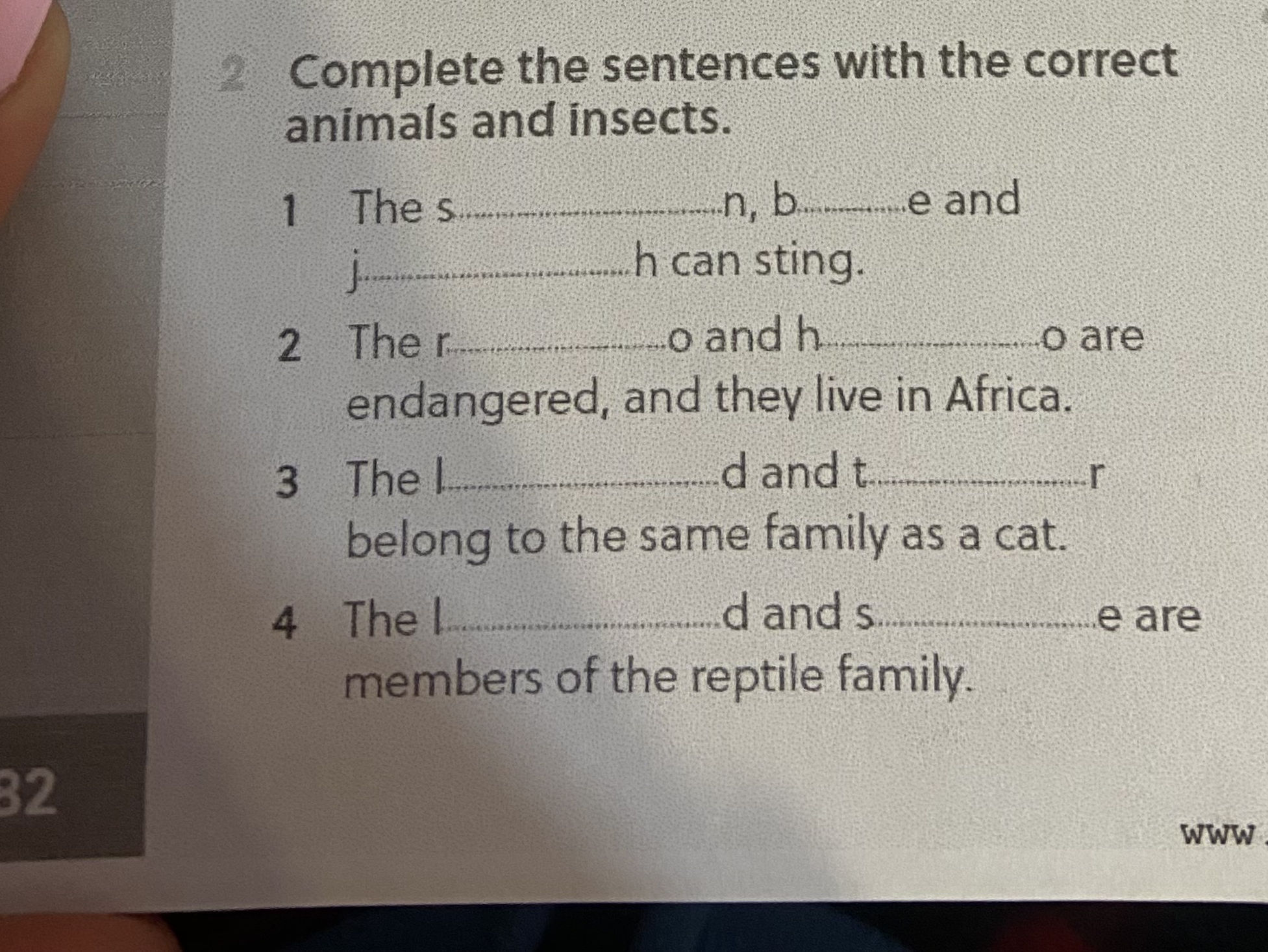 2 Complete the sentences with the correct | StudyX