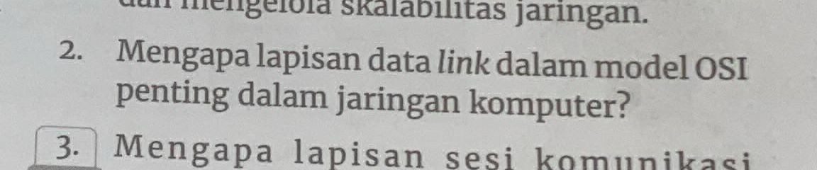 2. Mengapa lapisan data link dalam model OSI | StudyX