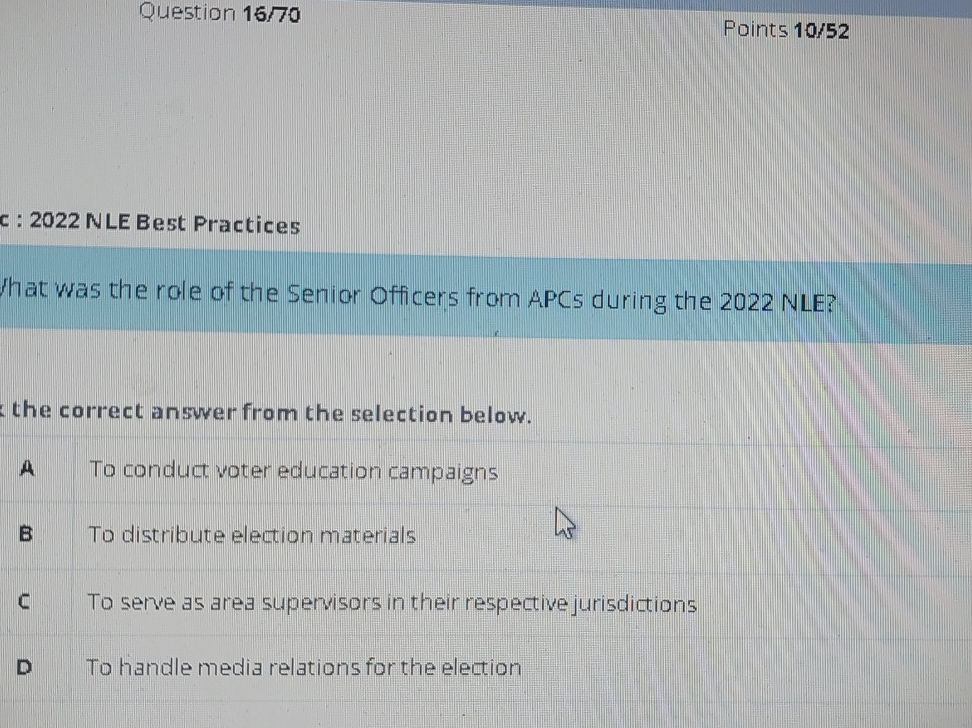 What was the role of the Senior Officers | StudyX