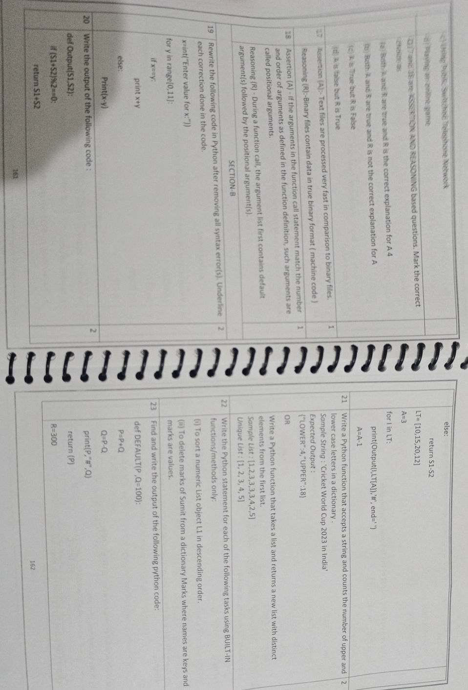 17 and 18 are ASSERTION AND REASONING based | StudyX